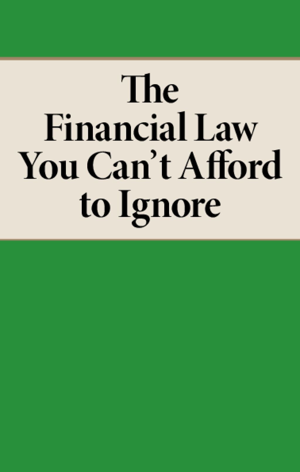 The Financial Law You Can't Afford to Ignore | theTrumpet.com