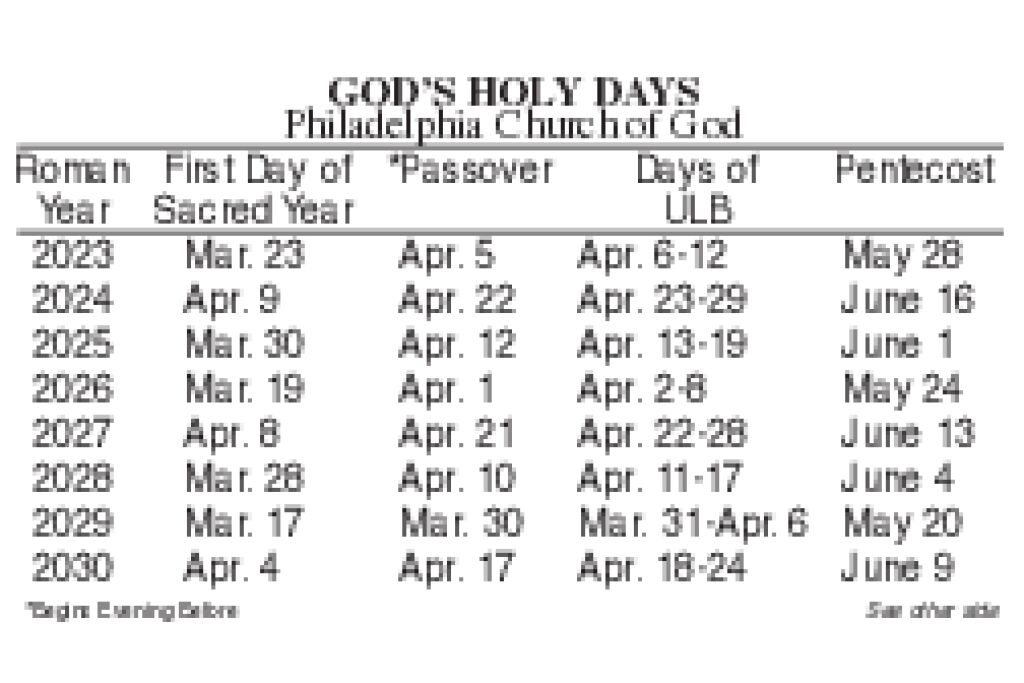 Holy Day Pocket Calendar | theTrumpet.com